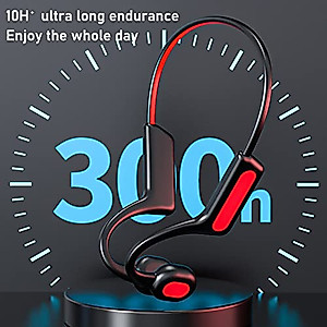 Bluetooth Headphones Noise Canceling - Bone-Conduction Headphones Bluetooth with Mic, Wireless Earphones, Open-Ear Waterproof Sport Headsets for Running Cycling Yoga Hiking