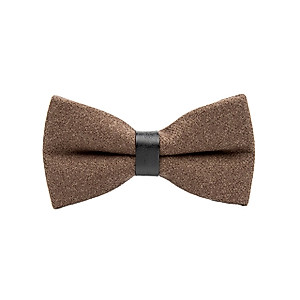 Men's Brown Bow Tie Pre-tie Double Layers Bowties Male Fashion Boys Girls Kids