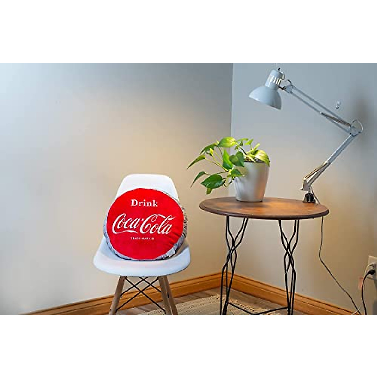 Drink Coca-Cola Bottle Cap 16 Inch Plush Polyester Embroidered Pillow