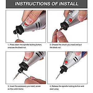 WORKPRO Rotary Tool Kit, 6 Variable Speed, Engraver, Sander, and Polisher with 141Pcs Accessories - Perfect for Grinding, Cutting, Wood Carving, Sanding, and Engraving
