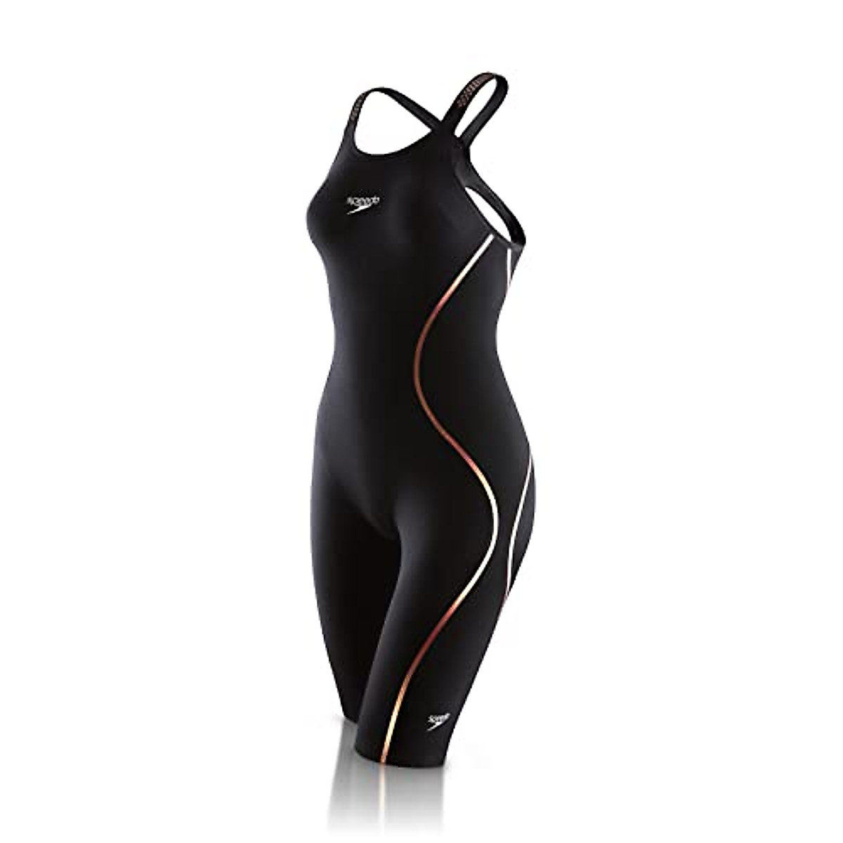 Speedo Women's Fastskin LZR Pure Intent Closed Back Kneeskin Black/Rose Gold 26
