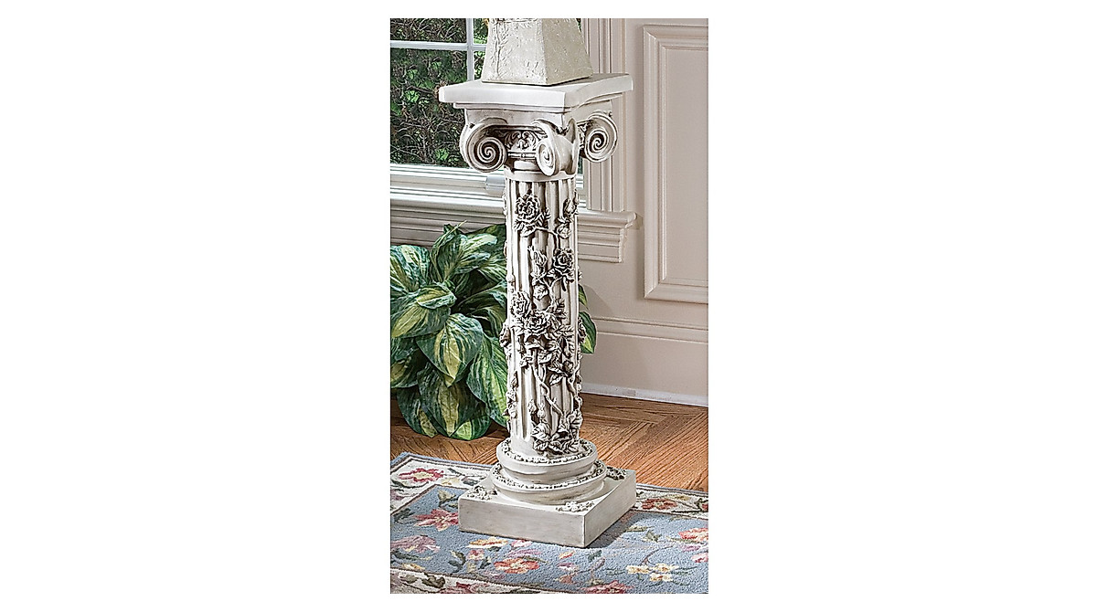 Elegant Rose Garland Plant Stand - 34" Tall