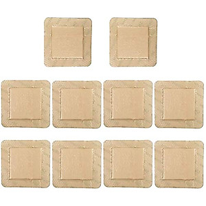 LotFancy Silicone Foam Dressing, 6"x 6" (4.3" x 4.3" Pad), 10 Count, Wound Dressing with Border, Bed Sores, Pressure Ulcers Healing Bandage Pad, Highly Absorbent, Waterproof