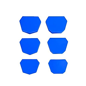 QWORK Dental Base Forming Kit, 6 Pcs Casting Trimming Dental Impression Tray Dental Plaster Mold Base for Store Dental Impression Trays Lab Model Base Set