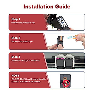 245XL 246XL Combo Pack Replacement for Canon Ink Cartridges 245 and 246 245XL 246XL Works with Canon Pixma MX490 MX492 MG2522 MG3022 MG2520 TS3100 TS3122 TS3300 TS3322 TR4522 (1 Black,1 Tri-Color)