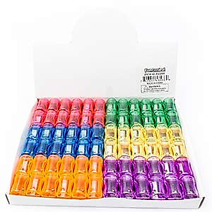 72 Pack Plastic Manual Pencil Sharpener with Cap | Assorted colors | for gifts, school supplies