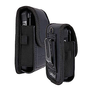BELTRON Vertical Leather Pouch for DuraXE Epic E4830, DuraXV Extreme E4810, DuraXE E4710, DuraXV LTE E4610, Sonim XP3, XP3plus Features: Heavy Duty Belt Loop, Metal Belt Clip & Dual Magnet Closure