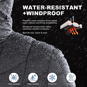 Outdoor Ventures Women's Lightweight Warm Winter Long Puffer Coat with Hood-L,32"