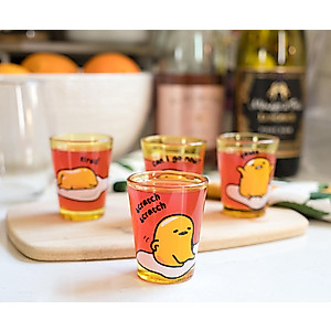 Gudetama Sleepy 1.5-Ounce Mini Glass Cups | Set Of 4