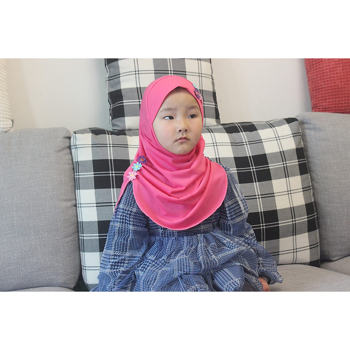 Modest Beauty Hijab Scarf Kids Girls Hijab Head Scarfs Flower Hijab for Baby