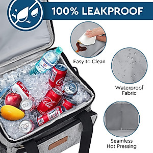 Filligs Insulate Lunch Bag for Women/Men - 24-Can Cooling Thermal Lunch Food Box With Removable Shoulder Strap with Side Pockets - Leakproof Cooler Tote Bag - Loncheras Para Hombres De Trabajo