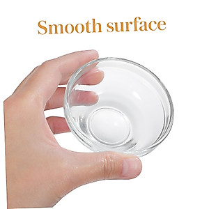 Cabilock Glass Facial Mud Bowl Set: 10PCS Beauty Mixing Bowls DIY Stirring Bowls Transparent Cosmetic Beauty Tool for Home Salon Spa Face Skin Applicator Bowl