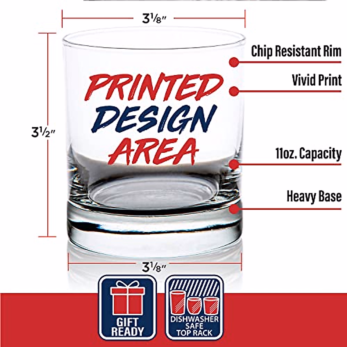 Toasted Tales Merry Christmas Tractor Christmas Drinking Glasses | 11 oz Bourbon Whiskey Rock Glass | Novelty Christmas Whiskey Tasting Glasses | Christmas Home Décor Accessory | Holiday Glassware