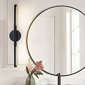 LINSEEDS Matte Black Bathroom Light Fixtures Over Mirror, 23.6 Inch 360° Rotatable Led Vanity Light Bar, Sconces Wall Lighting, 4000K Led Bathroom Lights, Modern Bathroom Vanity Lights Above Mirror