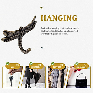 Alipis Dragonfly Clothes Hook Household Wall Hook Dragonfly Hook Storage Hanger Key Storage Hook Decorative Hook Wall Storage Hook Wall Hanging Hooks Wall Hooks for Hanging Door Back Hook