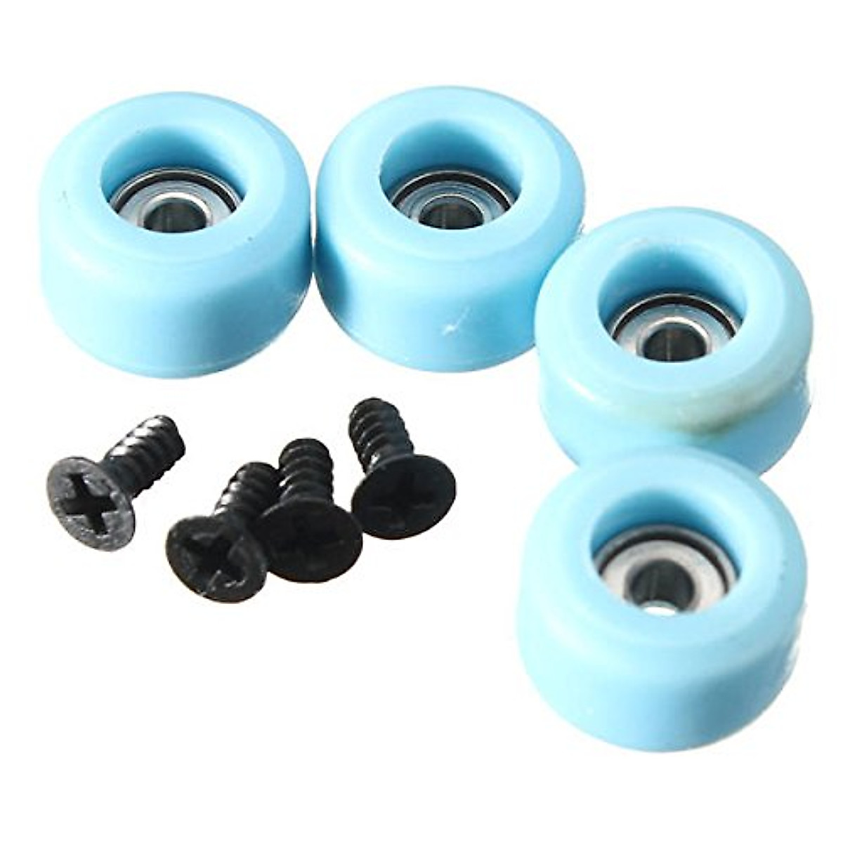 By CHILUVU - 4pcs Fingerboard Urethane Bearing Wheels Set For Wooden Fingerboard - Mechanical Parts