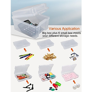 Sjqecyfv Photo Storage Box 4x6 Pictures Organizers Case Photo Keeper Container Box Seed Storage Organizer Craft Storage Boxes (Clear)