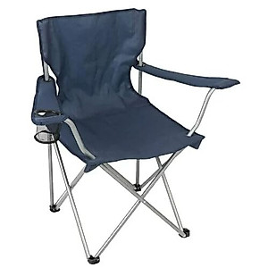 Folding Camp Chair with Cup Holder Adult use - Blue