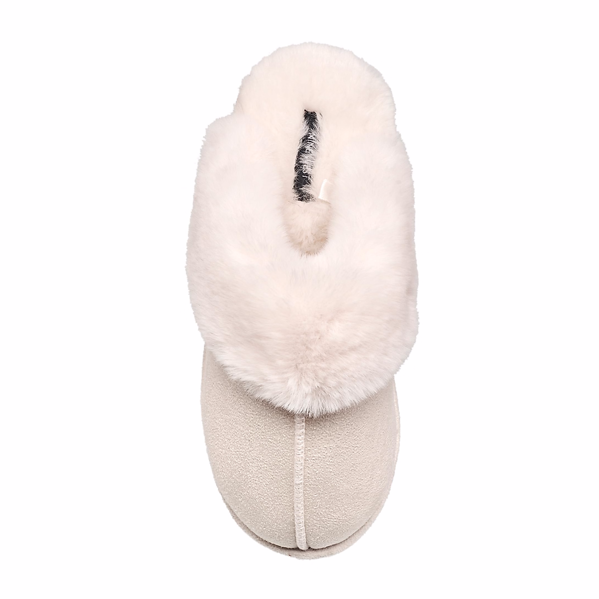 Nine West Scuff Slippers For Women, Extra Soft & Comfortable Winter House Shoes, Ivory, Small 5-6
