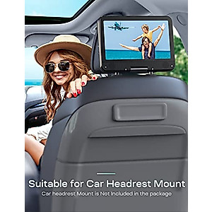 YOTON 12.5" Portable DVD Player with 10.5" HD Swivel Screen for Car and Kids, with Car Charger and AC Adaptor, Supports 4-6 Hours Built-in Battery and USB/SD Card/Sync TV [Not Support Blu-Ray]