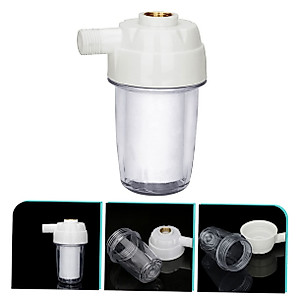 DOITOOL Water Heater Filter Kitchen Down Water Filter Faucet Water Softener Inline Water Filter Well Water Pre Filtration System Sink Filter Attachment Anti-Scale The Pet Shower Head White