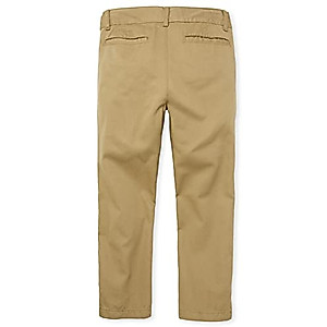 The Children's Place boys Skinny Chino Pants, Flax/New Navy, 8