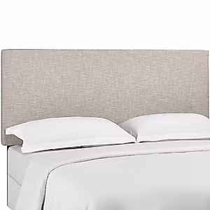 Modway Claire Linen Fabric Upholstered King and California King Headboard in Beige