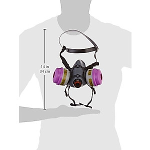 Honeywell Safety Products Multi-Purpose Reusable Half Mask MC/P100 Respirator Convenience Pack, Large (RWS-54032)