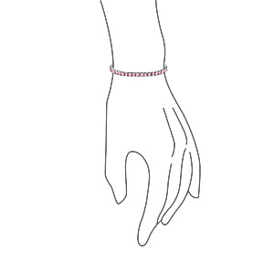 Bling Jewelry 12 CTW Prong Basket Set Solitaire Round Cubic Zirconia Simulated Light Pink Tourmaline AAA CZ Tennis Bracelet for Women Prom Bride Silver Plated