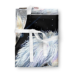 Caroline's Treasures SS8443APRON Starry Night Old English Sheepdog Apron Cooking Kitchen Server Baking Crafts Gardening for Adult Women Men, Unisex, Large, Multicolor