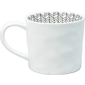 Pavilion Gift Company Grandma You Make Life Beautiful 16 Oz Debossed Butterfly Rainbow Stripe Coffee Cup Mug, White