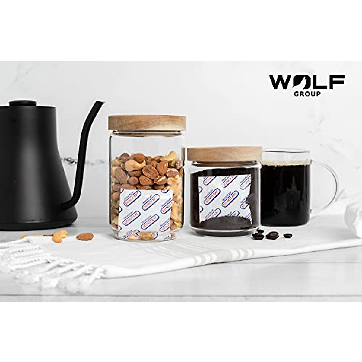 WolfGroup(110-Pack)100cc oxygen absorbers for food storage,food grade oxygen absorbers packets for Home Made Jerky and Long Term Food freshness