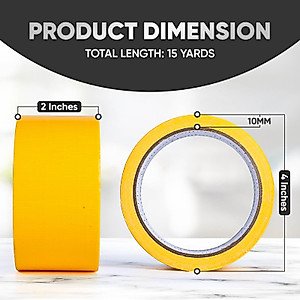 Holifeos Duct Tape 6 Rolls, Colored Duct Tape 2 Inches x 15 Yards, Heavy Duty Duct Tape Colors, Yellow Red Orange Blue Purple Green Bright Duct Tape Colors and Patterns, Waterproof Rainbow Tape