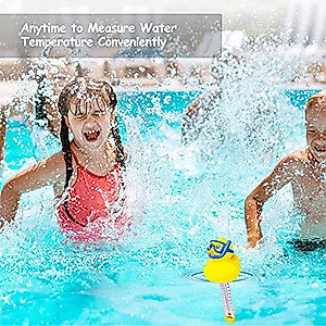 Doli Yearning Swimming Pool Thermometer Floating Easy Read Pond Thermometer with String| Shatter Resistant| for Outdoor & Indoor Swimming Pools, Spas, Hot Tubs| Classic Duck