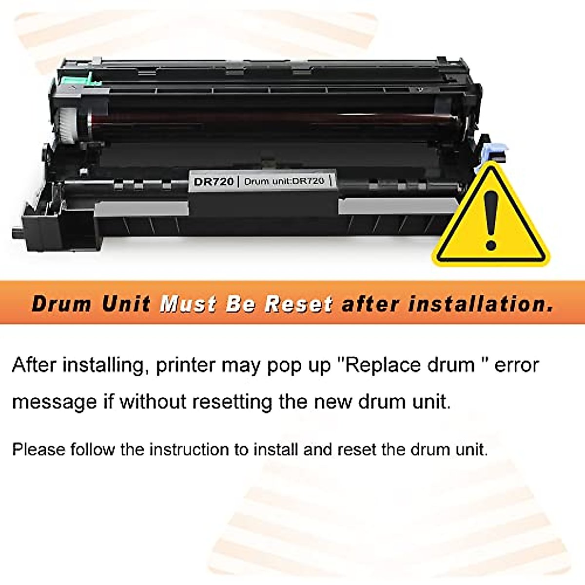 v4ink Compatible Drum Unit Replacement for Brother DR720 (1-Pack) Work with DCP-8110 DCP-8150 DCP-8155 HL-5440 HL-5450 HL-5470 HL-6180 MFC-8510 MFC-8710 MFC-8810 MFC-8910 MFC-8950 Printer (Not Toner)