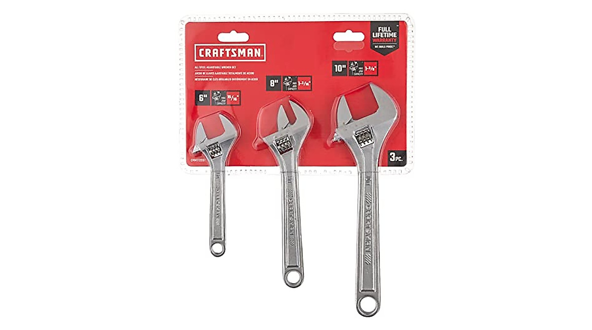 CRAFTSMAN 3-Piece Adjustable Wrench Set for Home & Auto