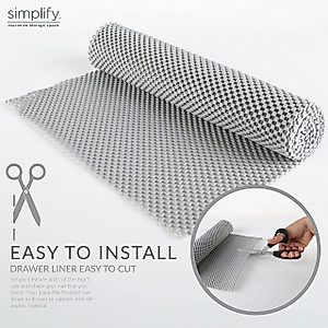 Grip Liner-Heavy Duty-Non-Adhesive Shelf Liner (12"x60", Grey)