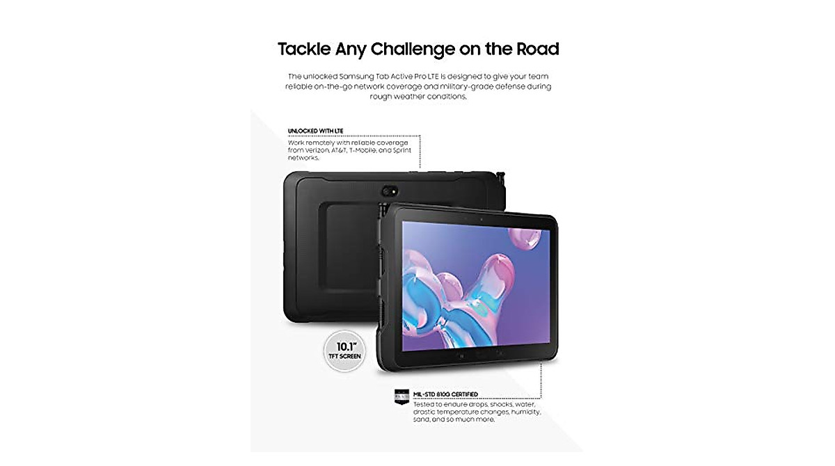 Samsung Galaxy Tab Active Pro Rugged 10.1" LTE Tablet - Durable & Secure
