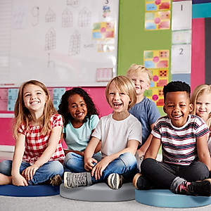 15 Inch Kids Floor Cushions with Handle Waterproof Circle Round Foam Cushion 2'' Thick Flexible Alternative Seating for Students Classroom Daycare Home Preschool Kindergarten (Pastel Color, 6 Pcs)