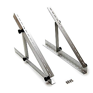 Heavy Duty Adjustable Brackets for Mounting Solar Panels on Ground Roof Wall DIY Off-grid Solar Racking System,Solar Panel Stand Foldable Tilt Legs 3mm Aluminum Rack Mount Rails with Hardware(22-inch)