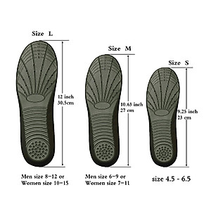 Shoe Insoles, Memory Foam Insoles, Providing Excellent Shock Absorption and Cushioning for Feet Relief, Comfortable Insoles for Men and Women for Everyday Use, M [US M: 6-9/W: 7-11] Black