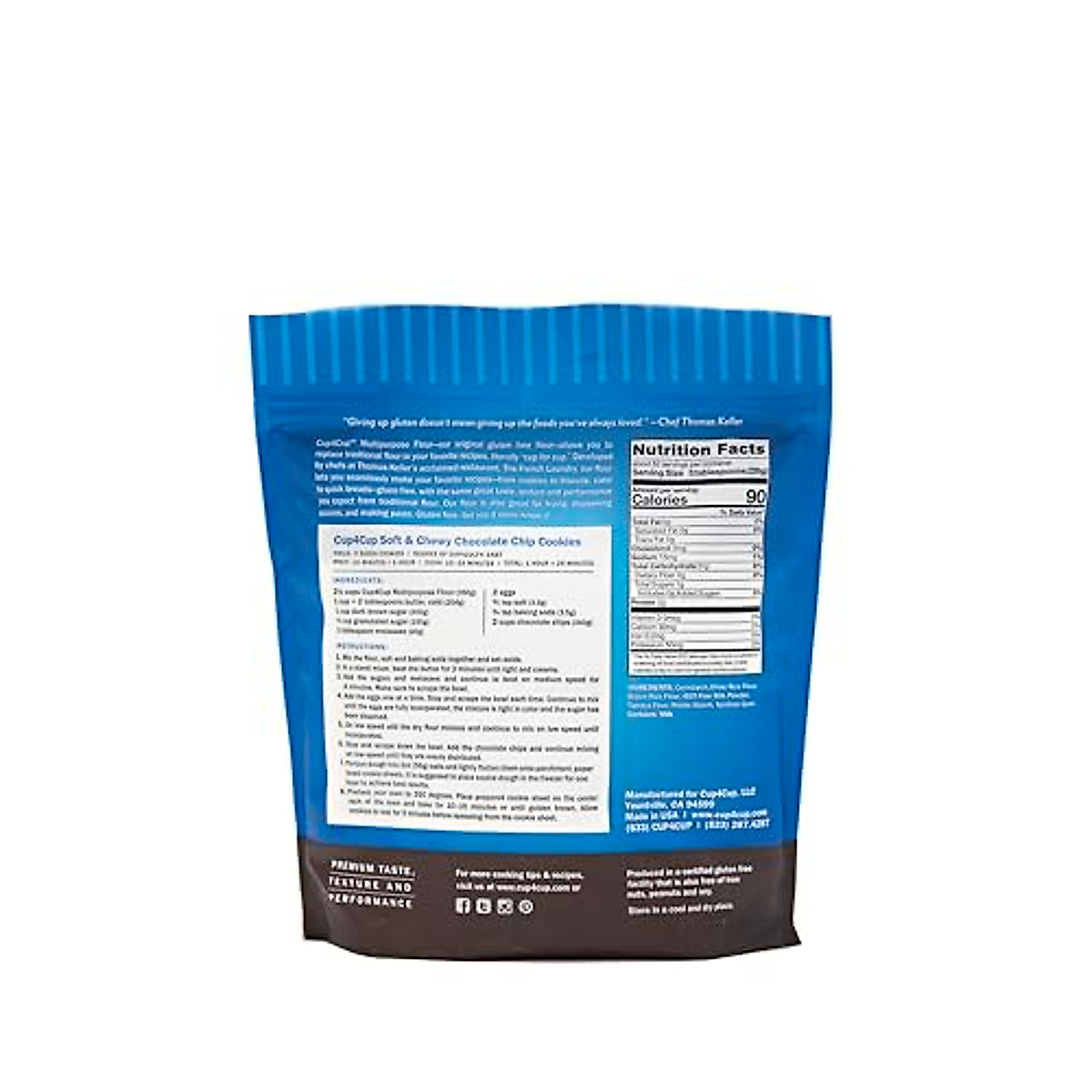 Cup4Cup Multipurpose Flour, 3 Pounds, Certified Gluten Free Flour, 1:1 All Purpose Flour Substitution, Non-GMO, Kosher, Made in the USA
