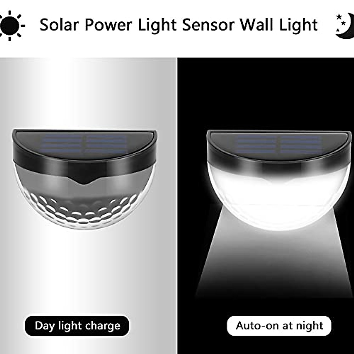 ZHUANYIYI 2 Pieces, Solar Step Lights, Courtyard Fence Stairs Landscape Lights, Home Garden Decoration Pavement Waterproof Lights, Light and Shadow Night Lights