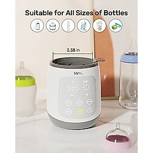 Bottle Warmer, Baby Bottle Warmer 10-in-1 Fast Baby Food Heater&Thaw BPA-Free Milk Warmer with IMD LED Display Accurate Temperature Control for Breastmilk or Formula for Bottles