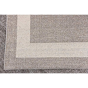 Unique Loom Del Mar Collection Area Rug-Transitional Inspired with Modern Contemporary Design, Rectangular 5' 0" x 8' 0", Gray/Ivory