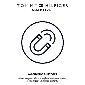 Tommy Hilfiger Men's Adaptive Cargo Shorts with Adjustable Waist and Magnet Buttons