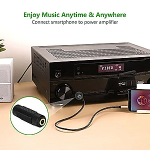 3.5mm Stereo Jack to 3.5mm Female to Female Audio Adapter Coupler Gold Plated for Stereo Cable, Speakers and Headphones（2 Pack）