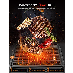 Nuwave X Chef Todd English Air Fryer Oven Combo, Plug-In Grill w/Sheath Heaters, Authentic Char Flavor, 2024 New Convection System, 2X More Even, 100 Presets, Smarter Probe, 50-550°F, Stainless Steel