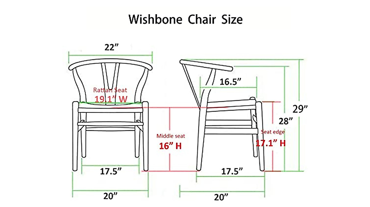 VODUR Wishbone Chair Set - Elegant Solid Wood Design