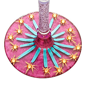 Enesco Designs by Lolita Birthday Blowout Hand-Painted Artisan Wine Glass, 1 Count (Pack of 1), Multicolor